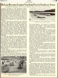 McLean Trucking Company in 1953 – lessthantruckloadhistory
