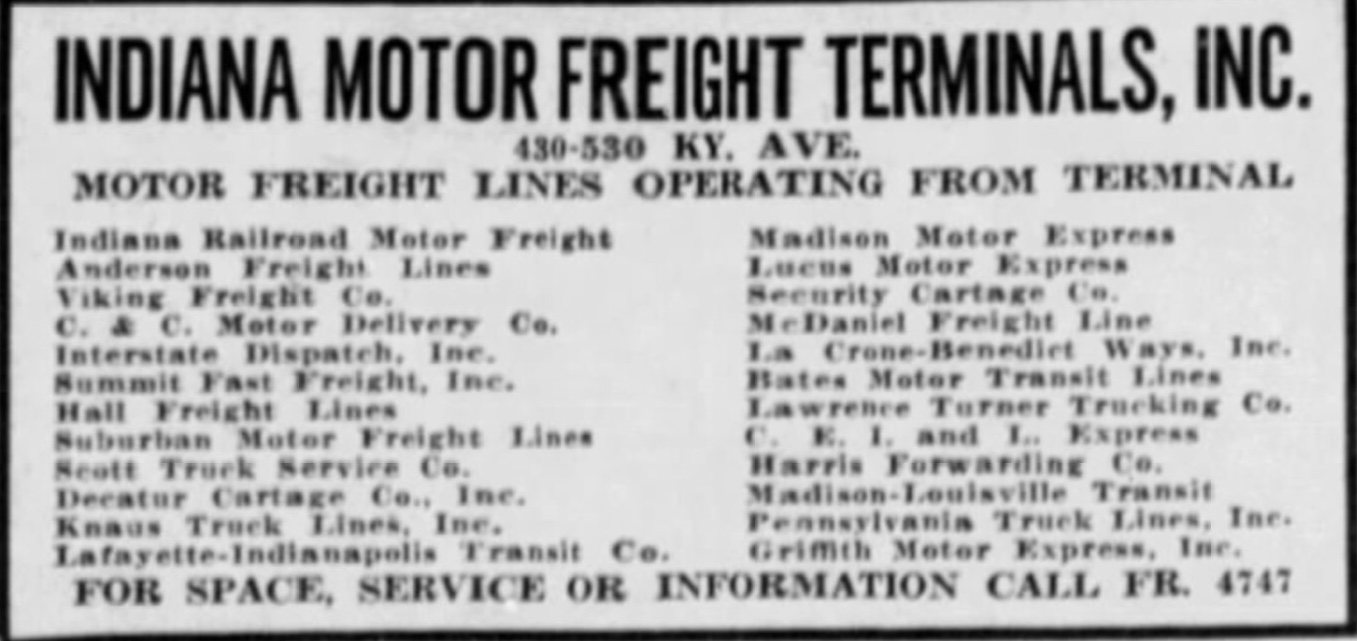 Indiana Motor Freight Terminal in The 1940’s – lessthantruckloadhistory