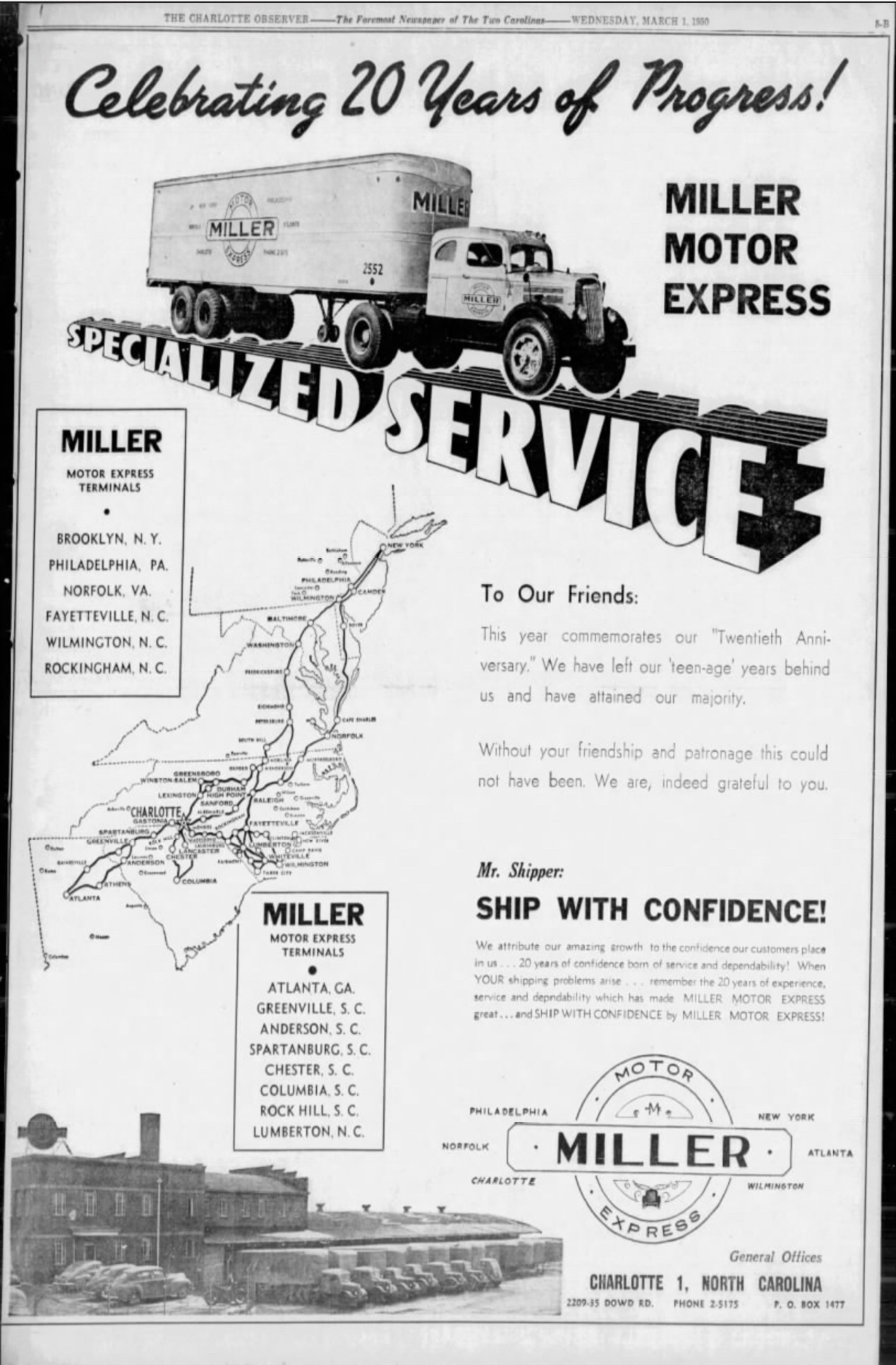 Miller Motor Express – lessthantruckloadhistory