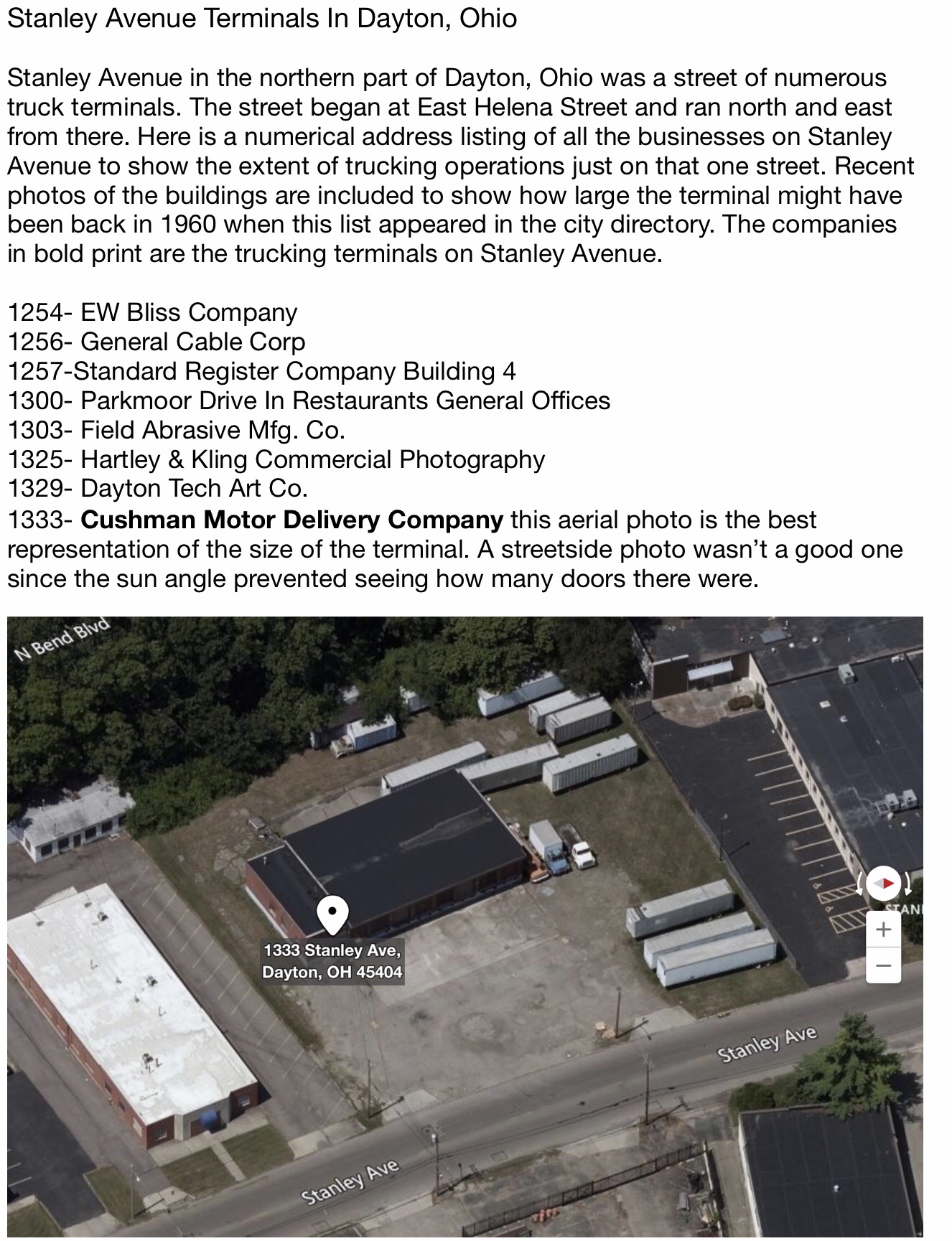 Stanley Avenue In Dayton, Ohio – lessthantruckloadhistory